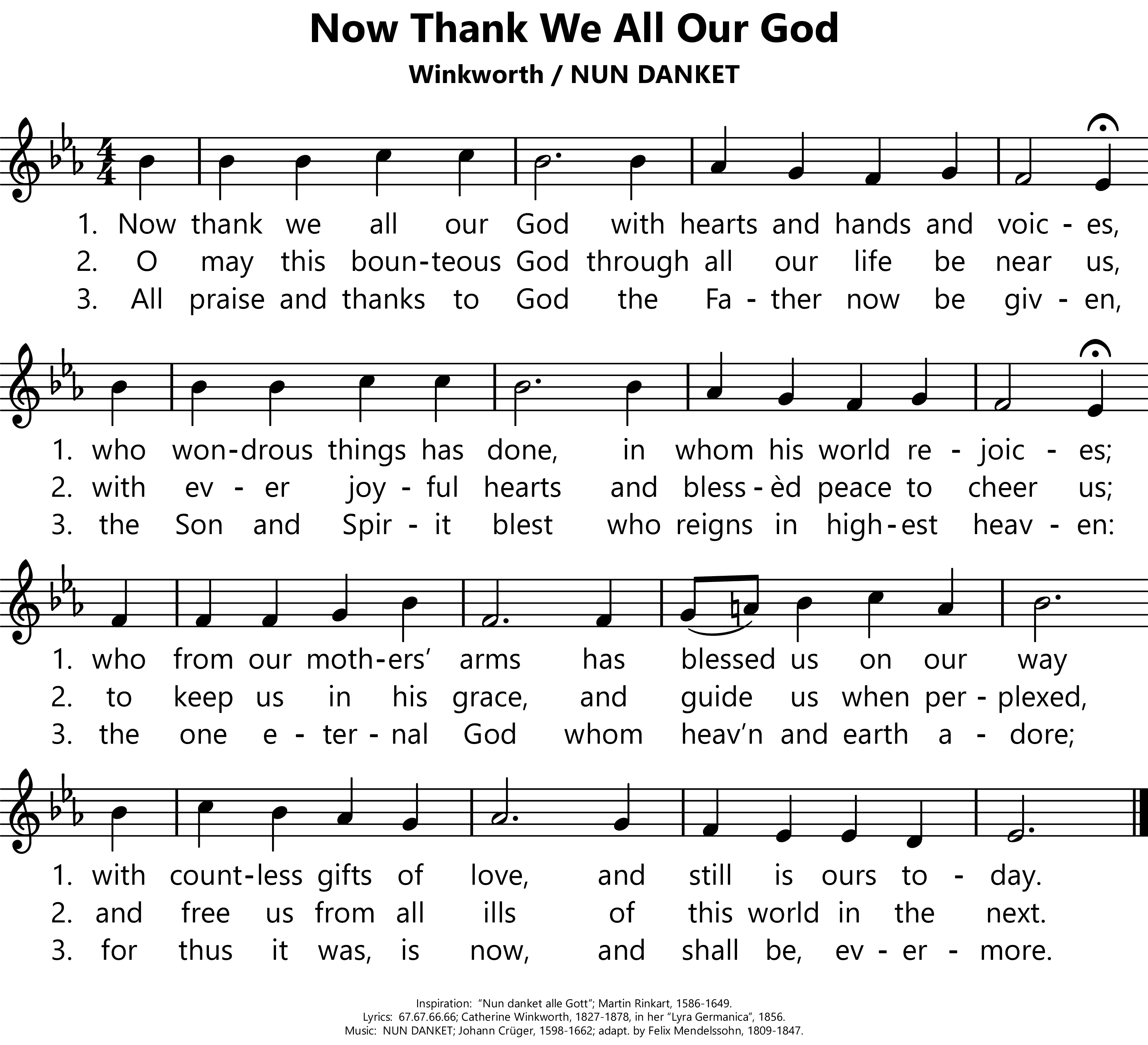 LiturgyShare: Now Thank We All Our God [Winkworth]